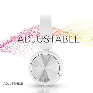 Wired Headset with Microphone, Stereo Deep Bass Gaming Headset Foldable Headphone with 3.5mm Jack and Soft PU Earmuffs for PC, Laptop, iPad, iPhone, Nintendo Switch (WHITE)