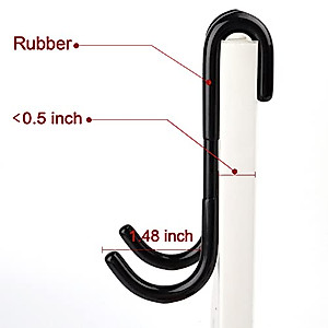 Shower Door Hooks Towel Hooks for Frameless Over The Glass Shower Door Stainless Steel Hooks for Bathroom 2 Pack Black