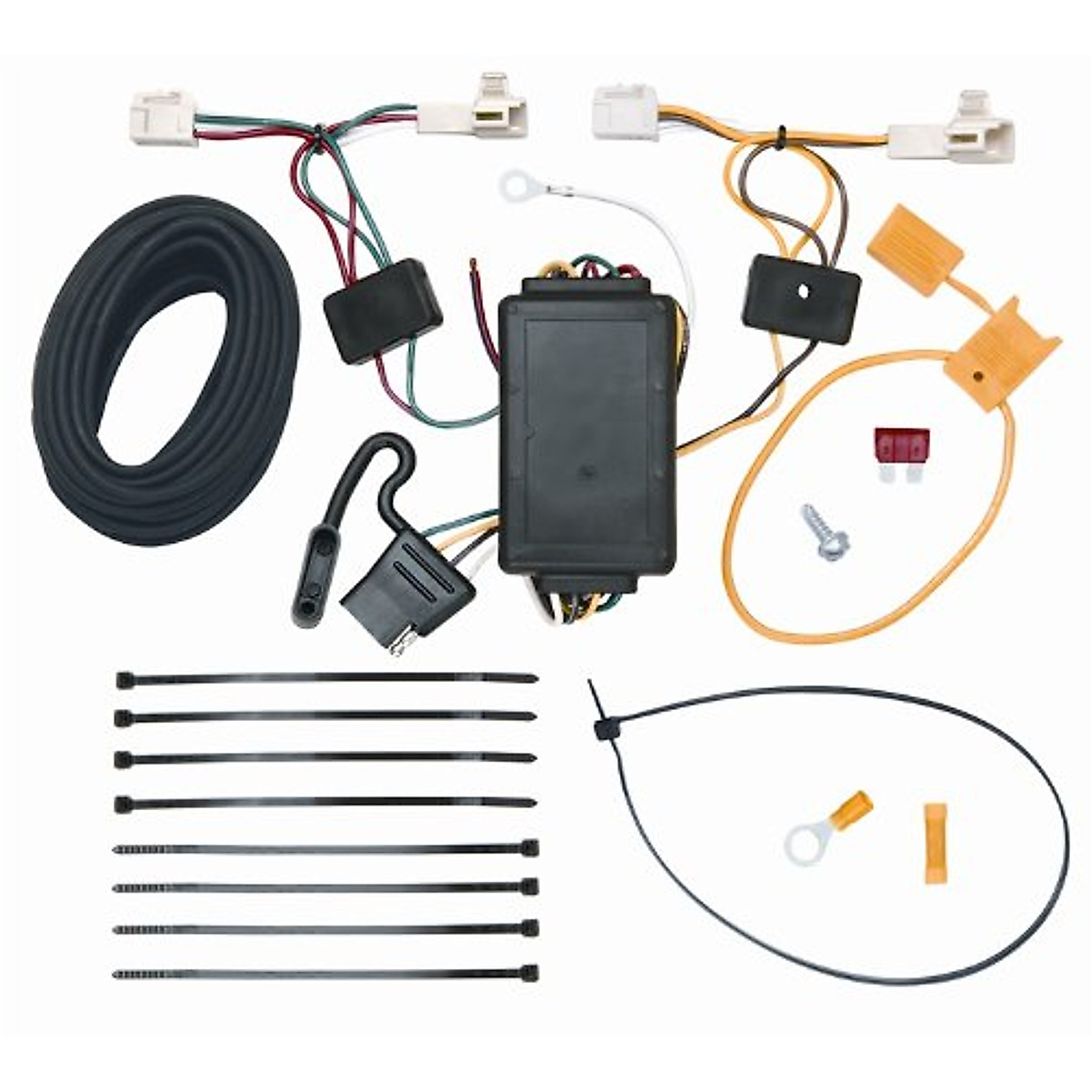 Tekonsha T-One® T-Connector Harness, 4-Way Flat, Compatible with Select Mitsubishi Outlander : Toyota Avalon, Camry, Camry Hybrid, Venza,Black