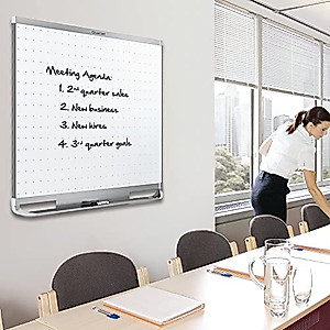 Quartet Magnetic Whiteboard, White Board, Dry Erase Board, 8' x 4', Silver Aluminum Frame, Prestige 2 Total Erase (TEM548A)
