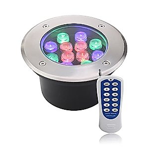 AMDHZ Pond Lights LED Underwater with RGB Color Change Waterproof IP68 Dimmable Embedded Underground Light for Underwater, Garden, Pond (Power : 3W, Voltage : AC85-230V)