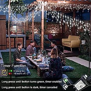 Christmas Icicle Lights Outdoor - 66ft 640 LED 8 Modes Connectable Curtain Fairy String Lights with Timer Memory, Plug in Waterproof for Home Decoration Holiday Eaves Yard Party Indoor (Cool White)