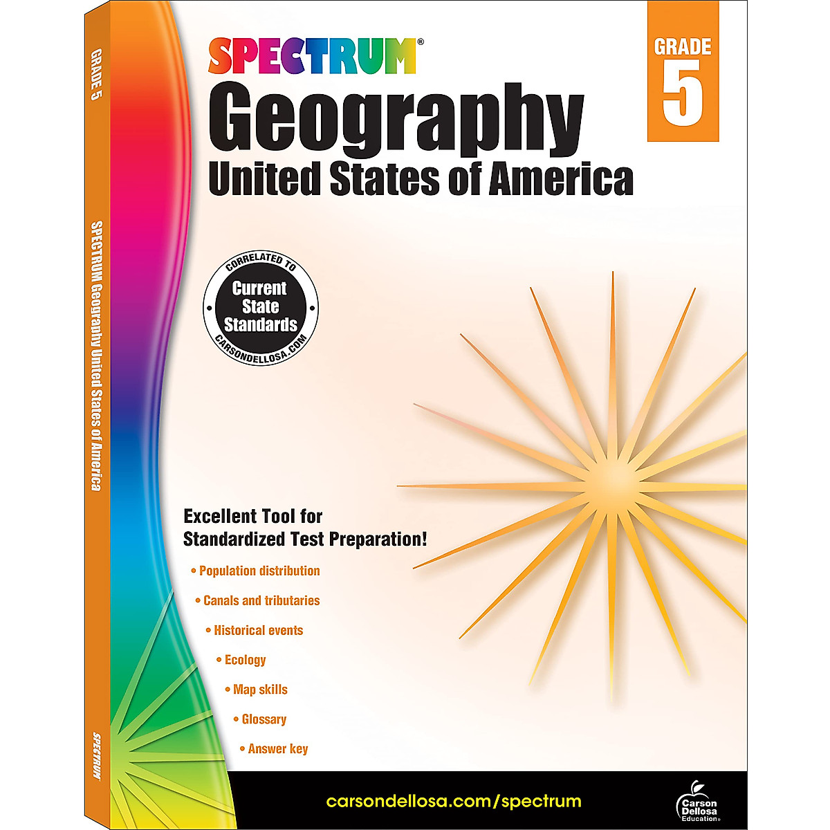 Spectrum Grade 5 US Geography Workbook, Ages 10 to 11, 5th Grade Social Studies, American History, Ecology, and US Map Skills, 5th Grade Geography Workbooks for Kids (Volume 95)