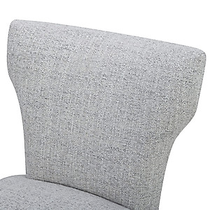 Watson & Whitely 360° Swivel Barstools Set of 2 for Kitchen Island, Easy to Clean Fabric Upholstered Counter Height Bar Stool with Back and Solid Wood Legs, 26" H Seat, White (Multi-Colored)