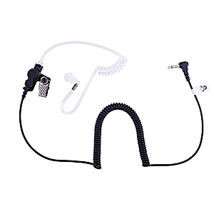 AIRSN Listen Only Earpiece for Motorola Radio,1 Pin 3.5mm Surveillance Kit Acoustic Tube Headset for Walkie Talkie