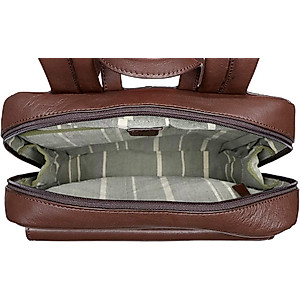 Hidesign Aiden Large Multi-functional Leather 17 Inch Laptop Backpack (Brown)