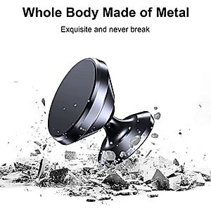 【2-PACK】Magnetic phone holder for car, [ Super Strong Magnet ] [ with 4 Metal Plate ] iPhone Magnetic car mount for cell phone, [ 360° Rotation ] Universal Dashboard car Mount Fits All Smartphones