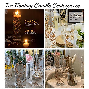 TeaSu 12pcs Pearl String, for Wedding Centerpiece, Vase Filler and Decor for Floating Candles