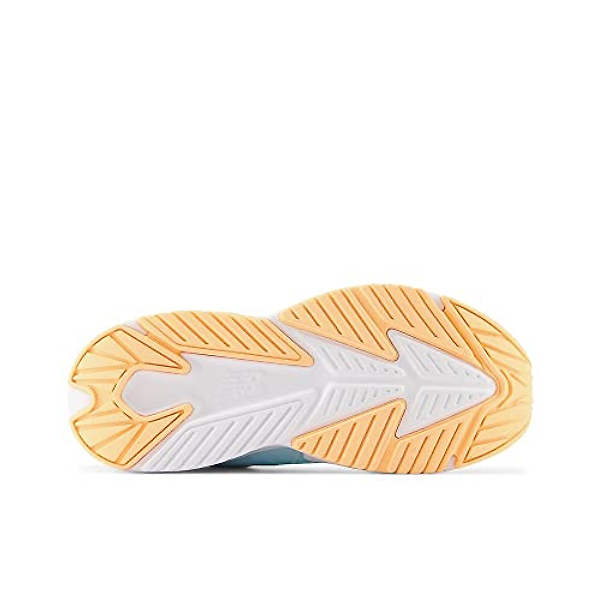 New Balance Kid's Rave Run V2 Hook & Loop Shoe, Ice Blue/Bright Cyan/Solar Flare, 1 Little Kid