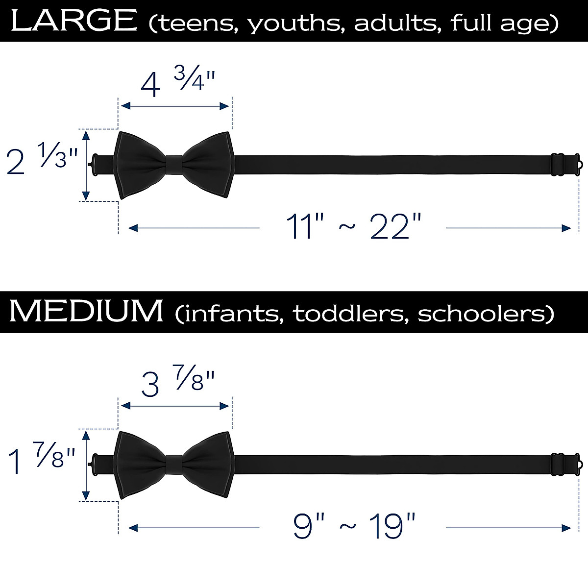 Adam Young Men's Bow Ties with Handkerchief & Cufflinks Pre-Tied Style Formal Satin Classic Bowtie for Tuxedo Faux Silk