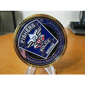 Fishers Police Department Patrol Division Indiana Leo Challenge Coin