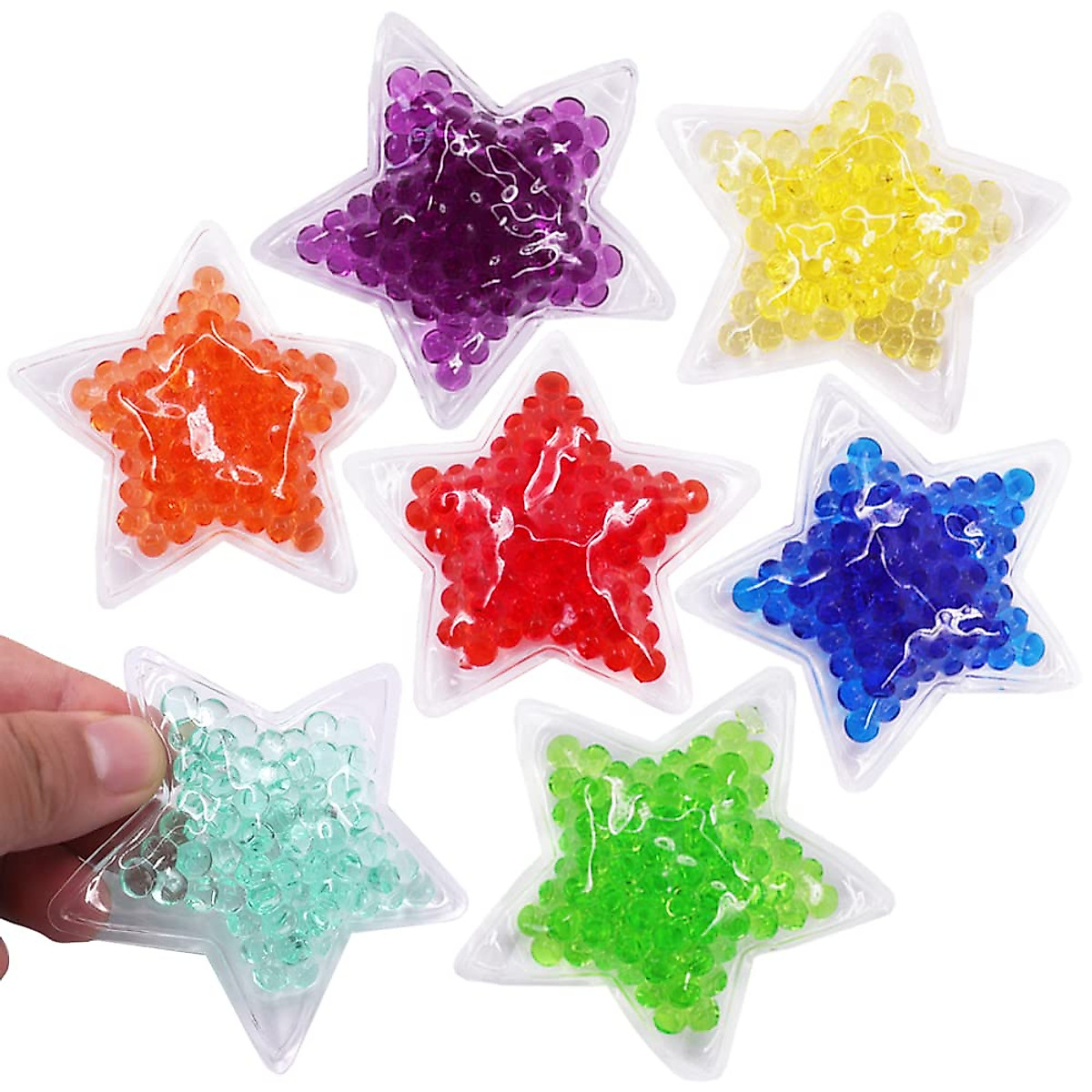 Boo Boo Ice Pack, Kids Cold Packs for Wisdom Teethache Fever, Gel Ice Pack for Bump and Bruises Injuries Pain Relief - Cold Compress for Headache (7 Star)