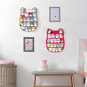 Squishville by Original Squishmallows Play and Display Storage - Four 2-Inch Plush Included - Big Foot, Axolotl, Parrot, Chameleon - Hang or Stand Display Case - Amazon Exclusive