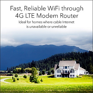 NETGEAR Orbi Tri-Band WiFi Router with 4G LTE Modem Built-in (LBR20) for Primary or Backup Internet | Supports AT&T and T-Mobile | Coverage up to 2,000 sq. ft. | AC2200 WiFi (LBR20-100NAS) (Renewed)