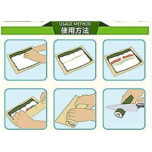 JapanBargain 3664, Sushi Making Kit Bamboo Roller Rolling Mat and Rice Paddle Scoop Set