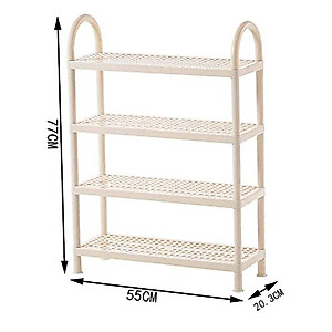 DINGZZ Plastic Shoe Rack, Simple Multi-Level Dormitory College Student Bedroom Shoe Storage Household Shoe Cabinet