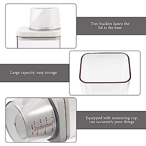 Rice Storage Container 52 Lbs/1500ml Rice Dispenser with Airtight Lid, Pour Spout and Measuring Cup, Food jars & Canisters Food Dispenser for Rice, Cereal, Flour, Oatmeal, Pet Dog Cat Food