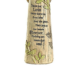 Ivy Home Memorial Angel Figurine Garden Angel Statues with Bird Garden Statuary Decoration for Garden, Yard, Patio