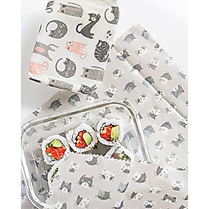 DANICA NOW DESIGNS Cats Beeswax Wrap, 3 CT