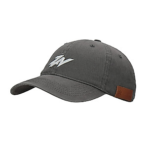 Unisex Vintage Washed Twill Cotton Baseball Cap Soft Unstructured Adjustable Dad Hat (Dark Grey)