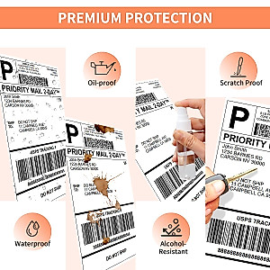 Phomemo 4x6 Thermal Label, Shipping Labels 4x6, Thermal Printer Labels, Fan-Fold Label, Permanent Adhesive, Commercial Grade, 500 Labels