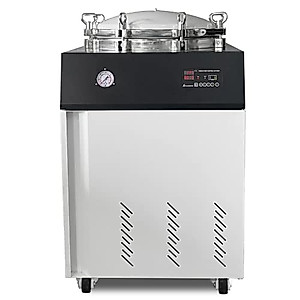 SH Scientific New 150L Vertical Autoclave. Glassware, Mushroom Grain and Culture Media Sterilization. Quicker Cycle. Advanced Pressure Gauge Display (PSI). 20psi at 121℃. Commercial and lab use. 220V