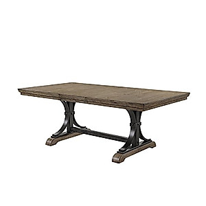 Roundhill Furniture Birmingham Dining Set, One Size, Driftwood Finish