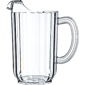 Carlisle FoodService Products Plastic Pitcher, 48 Ounces, Clear