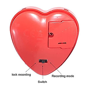 Heart Voice Box, Heart Shaped Voice Recorder for Stuffed Animals, Mini Recorder for Plush Toys with Programmable Sound Button for 30 Seconds Recording