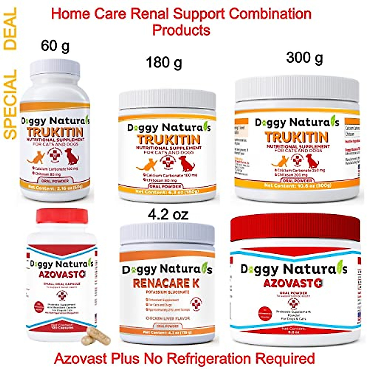 Trulysine L-Lysine for Cats Immune Support Oral Powder 4oz/100g - Cats & Kittens of All Age, Sneezing, Runny Nose Squinting, Watery Eyes - Fish & Poultry Flavor (U.S.A)(100 Grams ( 500mg / Scoop))