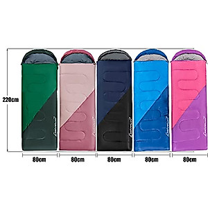 Clostnature Sleeping Bag - Lightweight Waterproof Camping Sleeping Bag for Adults, Kids, Women, Men's Hiking, Outdoors, Mountaineering - Compression Sack Included(Right Zipper)