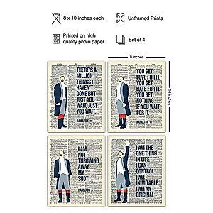 Lin-Manuel Miranda Merch - Alexander Hamilton Musical Merchandise - Motivational Wall Art - Patriotic Gifts - Inspirational Quotes Wall Decor - Office Wall Decor Posters - Broadway Gifts