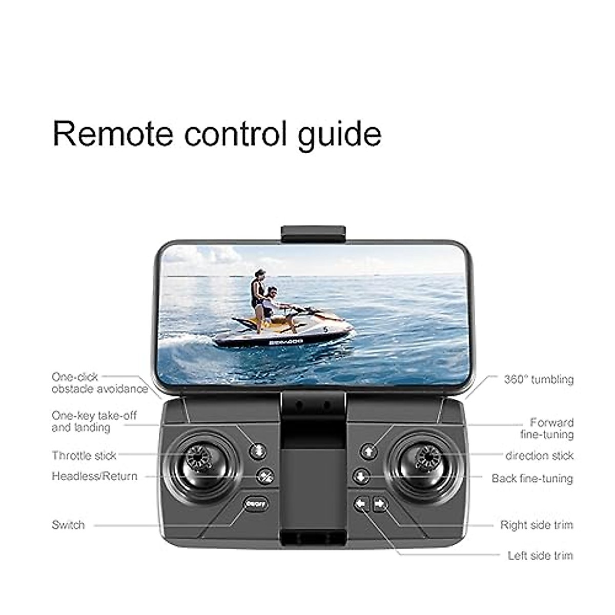 RKSTD RC Drone With HD Camera For Adults And Kids - Foldable FPV Remote RC Drone, Altitude Fixed, One Button Start/Land, 3D Flip, Obstacle Avoidance Function, Holiday Gift