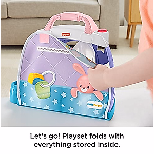 Fisher-Price Little People Cuddle & Play Nursery, portable nursery play set for toddlers and preschool kids up to age 5