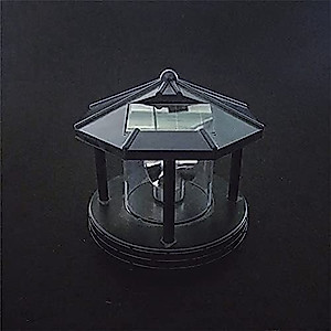 hwljxn Solar Lighthouse, LED Beacon Rotating Garden Lights, Outdoor Smoke Tower Lamp,Solar LED Rotating Lighthouse Light Garden Yard Lawn Lamp Lighting Outdoor Home Decor