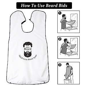 NGUP Beard bib for Man Shaving Tool Hair Clippings Beard Trimming Bib Non-Stick Beard Apron Hair Catcher Cloth Father's Day gift for Dad Boyfreind Husband