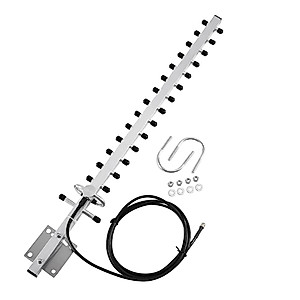 Yoidesu Directional Yagi Antenna 25dBi 2.4GHz Antenna with RP-SMA Connector 2M Cable for Network Router Reapter USB Adapter IP Camera