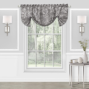 Achim Home Furnishings Charlotte Pleated Roman Valance - Grey