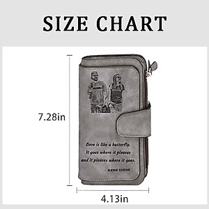 Women's Custom Photo Wallet, Personalized Wallet Gift for Wife Mom Girlfriend, Christmas Gifts