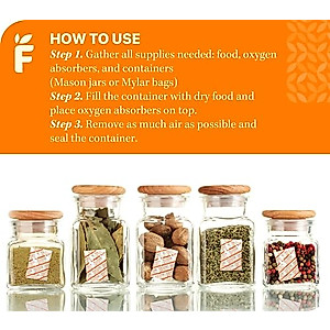 300 CC [100 Packets] Premium Oxygen Absorbers for Food Storage, Oxygen Scavengers Packets(1 Bag of 100 Packets) - ISO 9001 Certified Facility Manufactured Oxygen Absorbers