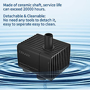 ERAARK Replaced Ultra Quiet 50GPH Water Pump 190 L/H 1W for ERAARK Aquarium Smart Fish Tank
