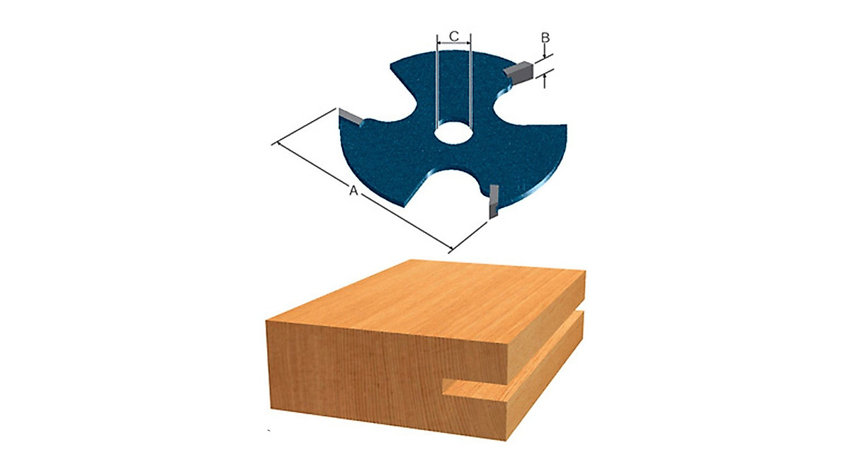 BOSCH 85610MC 3-Wing Slotting Cutter for Precision Cuts