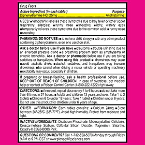 GenCare - Allergy Relief Medicine | Antihistamine Diphenhydramine 25mg (600 Tablets Per Bottle) Value Pack | Relieve for Itchy Eyes, Sneezing, Runny Nose | Seasonal or Indoor & Outdoor Allergies