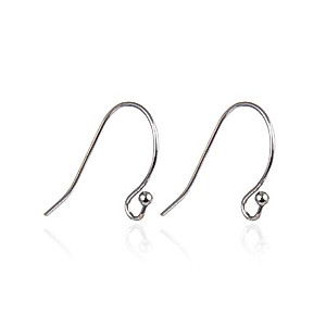 100pcs Adabele 316 Grade Surgical Stainless Steel Hypoallergenic 23mm Ball Dot Earring Hooks Earwire (Wire 0.7mm/21 Gauge/0.028 Inch) for Earrings Jewelry Making SEF242