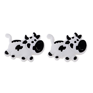 Simhoa 2Pcs/Set Shock Absorber Vibration Dampeners Damper for Tennis Squash Racquet, White Cow