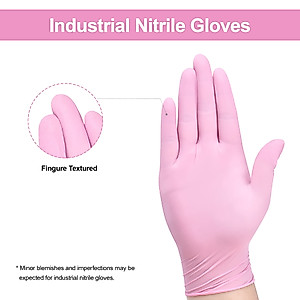 SwiftGrip Pink Disposable Exam Gloves, 3-mil, X-Small, 50-ct Box, Powder-Free, Latex-Free, Medical Grade Gloves for Cleaning & Esthetician