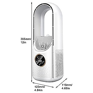 TREGOO Leafless Tower Fan, Bladeless Fan, Remote Control, Fan Touch Controls Fans Electric Quiet Fan Oscillating Standing Fan Evaporative Air Cooler