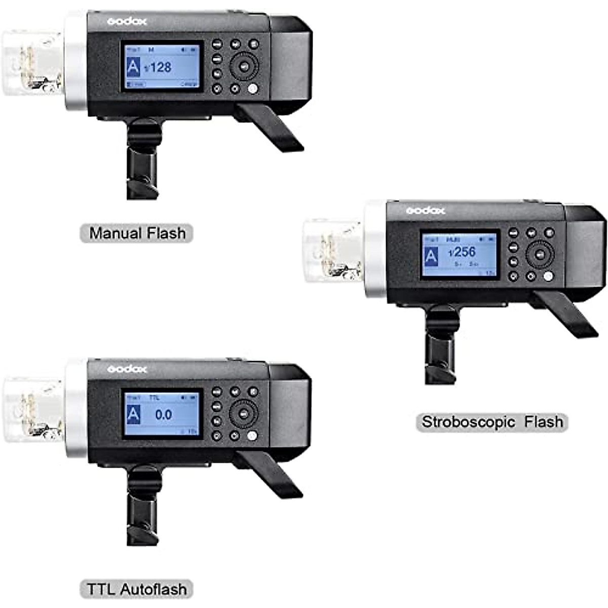 Godox AD400 Pro AD400Pro Flash w/2.8MLight Stand+Sandbag w/Godox 60 * 60cm Softbox with Grid GN72 TTL Monolight,1/8000 HSS Outdoor Flash Speedlight, 0.01-1s Recycle Time for Canon Sony Nikon,etc