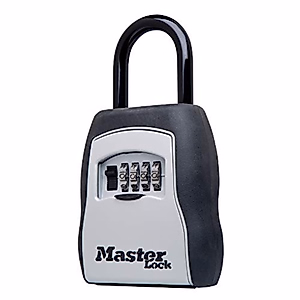 Master Lock Key Lock Box, Outdoor Lock Box for House Keys, Key Safe with Combination Lock, 5 Key Capacity, 5400EC