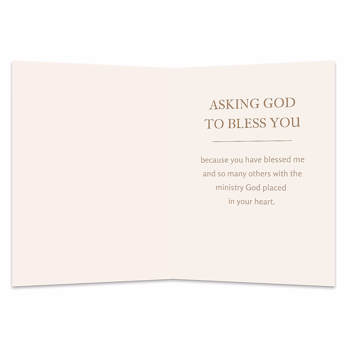 Simply Uncaged Christian Gifts Ministry Appreciation 5x7Inch Card for Pastor, Minister, Church Staff, Volunteers, Ministry Appreciation Gift Card for Ministers (Single Card)